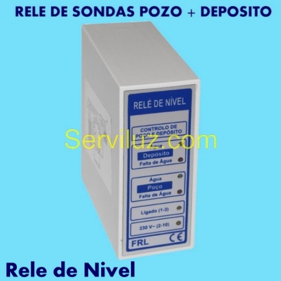 Rele de nivel Pozo y Deposito Control Nivel de Liquidos Conductivos